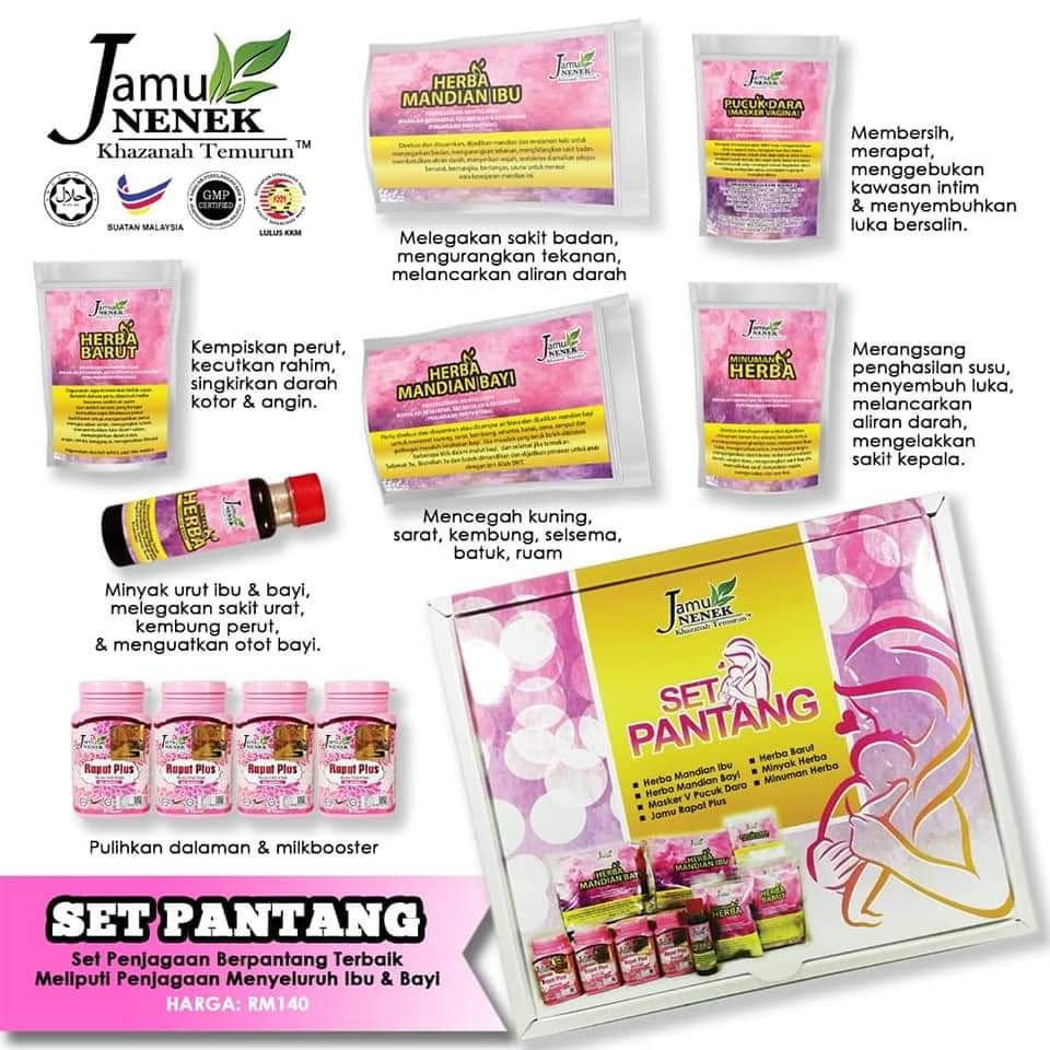 JAMU NENEK Set Berpantang Lengkap Ibu Dan Anak Wanita Bersalin | Shopee ...