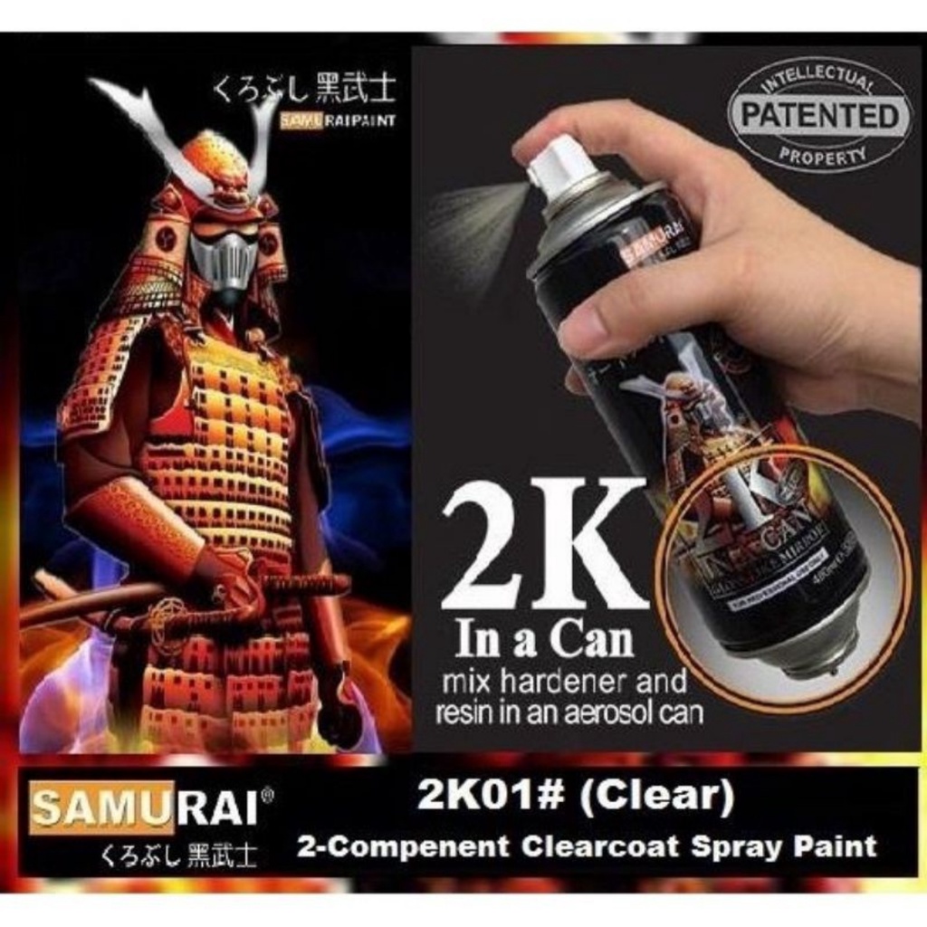 SAMURAI Spray Paint 2K Series 2K01 Clear Aerosol（CANNOT SEND SABAH） Paints Top Coat 400ml-2K ...