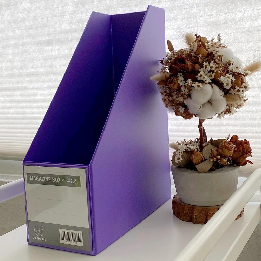 COPIOSUS [Fancy] 4 & 5 inch PVC Magazine Box File W Ring Hole 4/5-412 ...