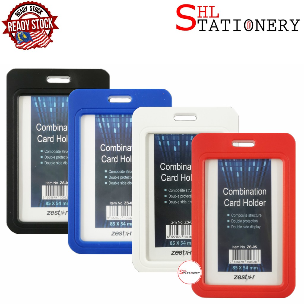 Combination ID Card Holder Double Side Display Employee Work Badge ...