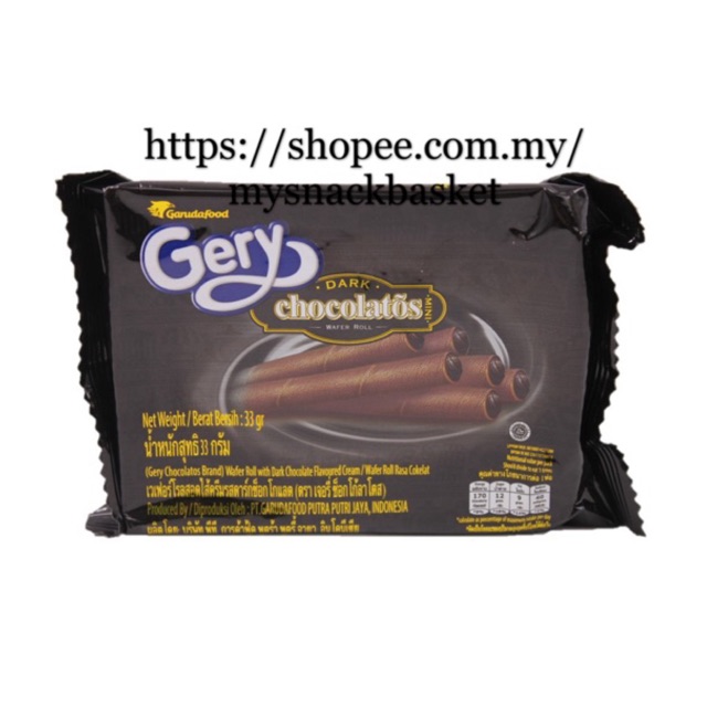 Gery Dark Chocolatos Mini Wafer Roll (33g) | Shopee Malaysia