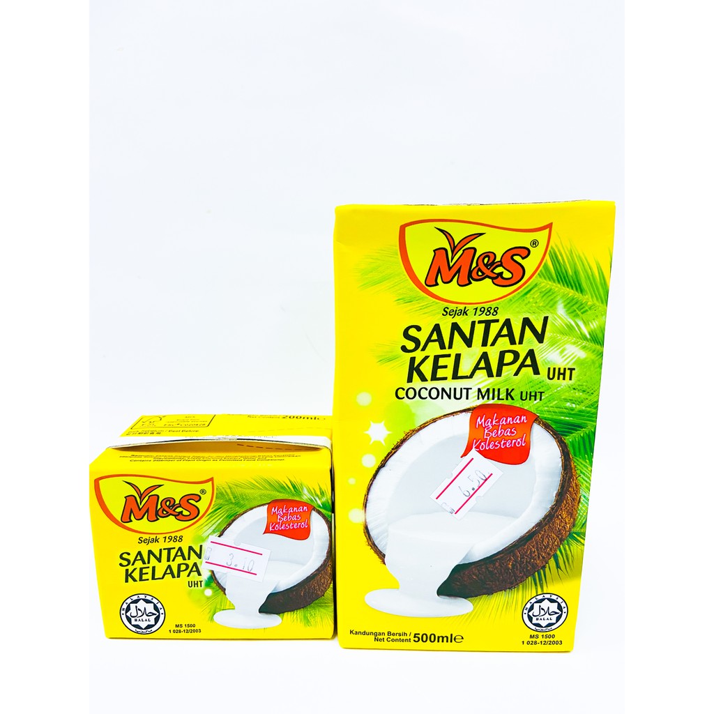 M&S Fresh UHT Coconut Milk / Santan Kelapa UHT 200ml 500ml | Shopee Malaysia
