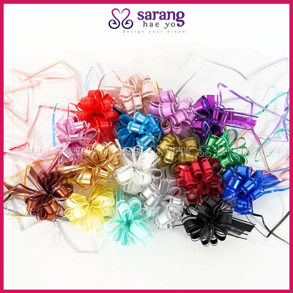 Small Pull Ribbon Flower Ribon Flower Wedding Car Decor Hamper Flower ...