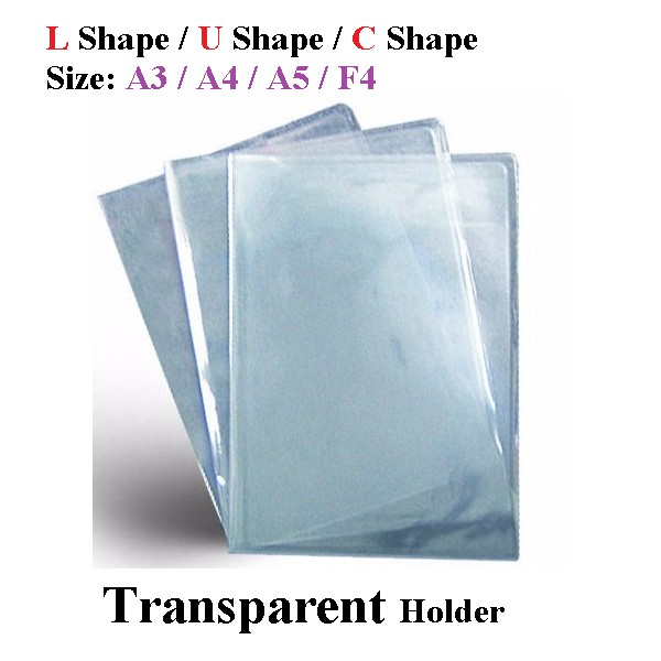 Transparent C / L / U Shape & A3 A4 A5 F4 Holder | Shopee Malaysia