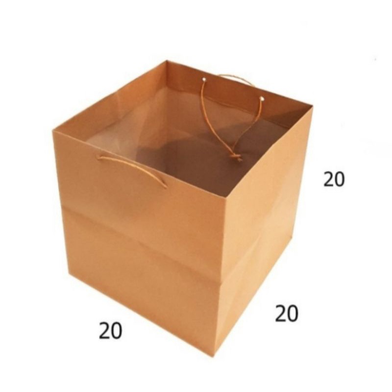 PLAIN CHOCOLATE PAPER BAG / KRAFT PAPER BAG / BROWNIES PAPER BAG (PER ...