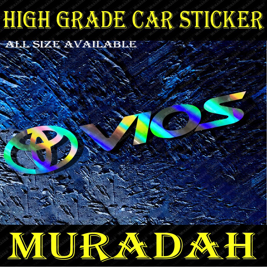 [Ready Stock]Laser Toyota Vios logo high grade car sticker | Shopee ...