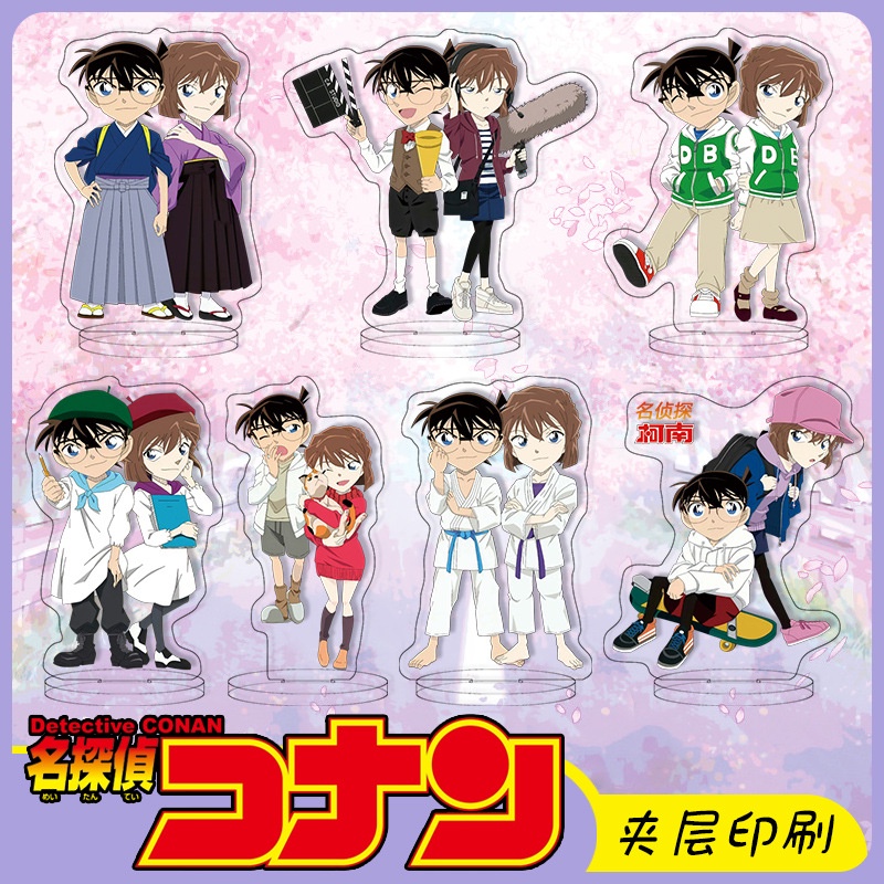 Anime Detective Conan Stand Figure Edogawa Conan Haibara Ai Acrylic ...