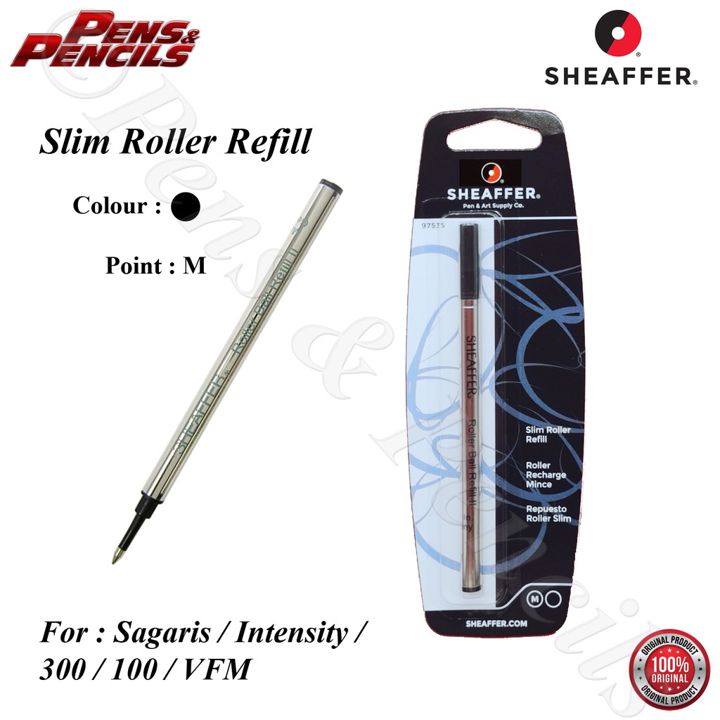 Sheaffer Refill Slim Rollerball Black Slim Roller Ball Refill / Slim Roller Refill Black (1pc ...