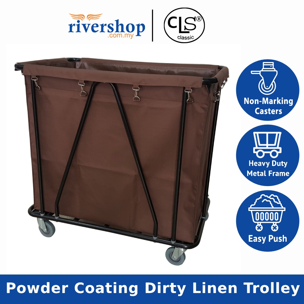CLS CLASSIC Powder Coating Dirty Linen Trolley Cart DLT-508/EX(GR ...