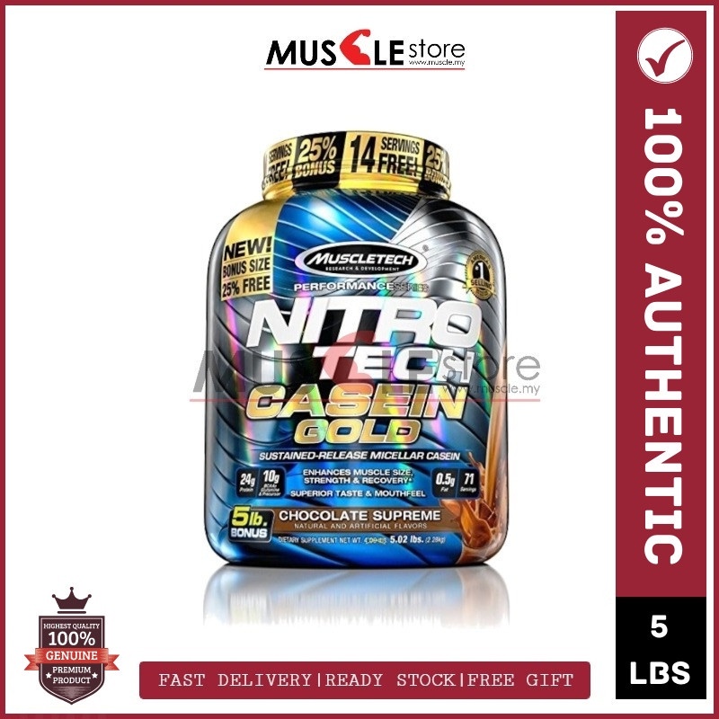 MuscleTech Casein 5Lbs Gold Chocolate Whey Muscle Building, Lean Muscle ...