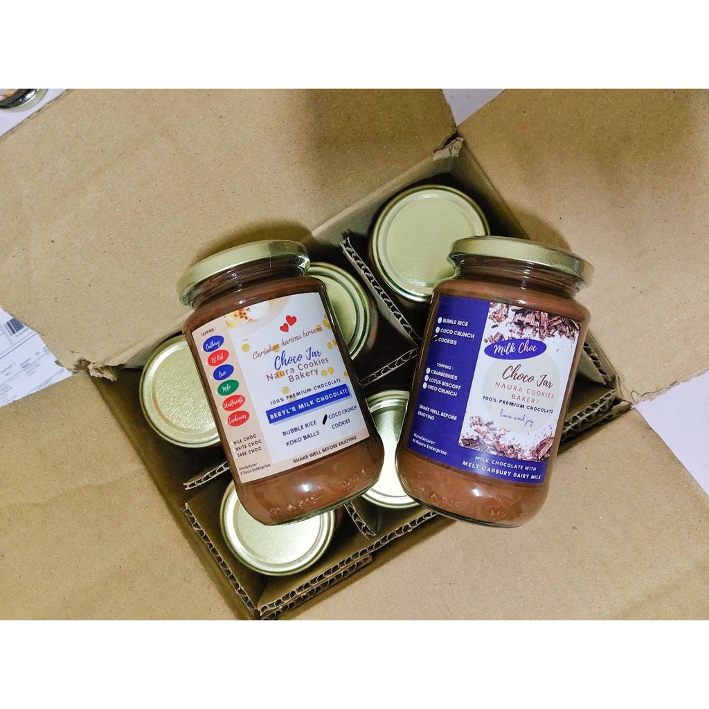 6 botol(1set) choco jar fresh bake beryls /coco crunch bubble rice ...