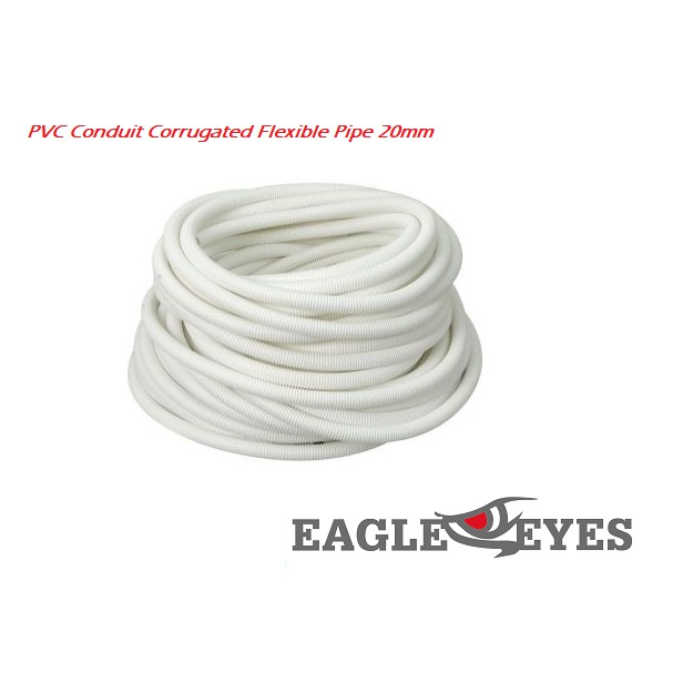 Superflex PVC Conduit Corrugated Flexible Pipe 20MM (White) | Shopee ...