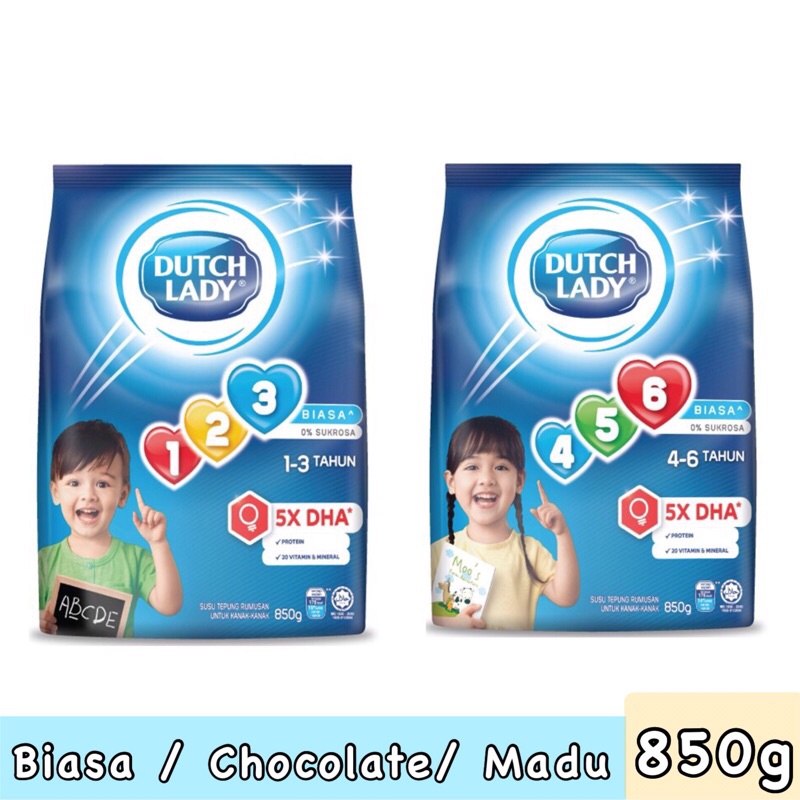 Dutch Lady (123/456) 850g Biasa/Honey/Coklat | Shopee Malaysia
