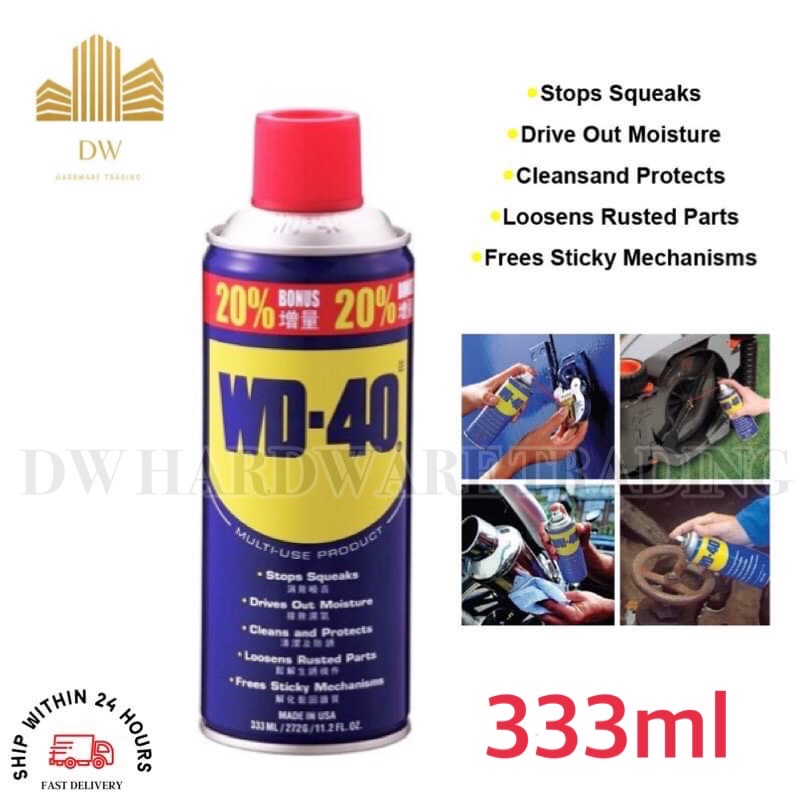 333ml WD40 Antirust Lubricant Multi Use Product Spray/360ml WD-40 Specialist fast drying contact ...