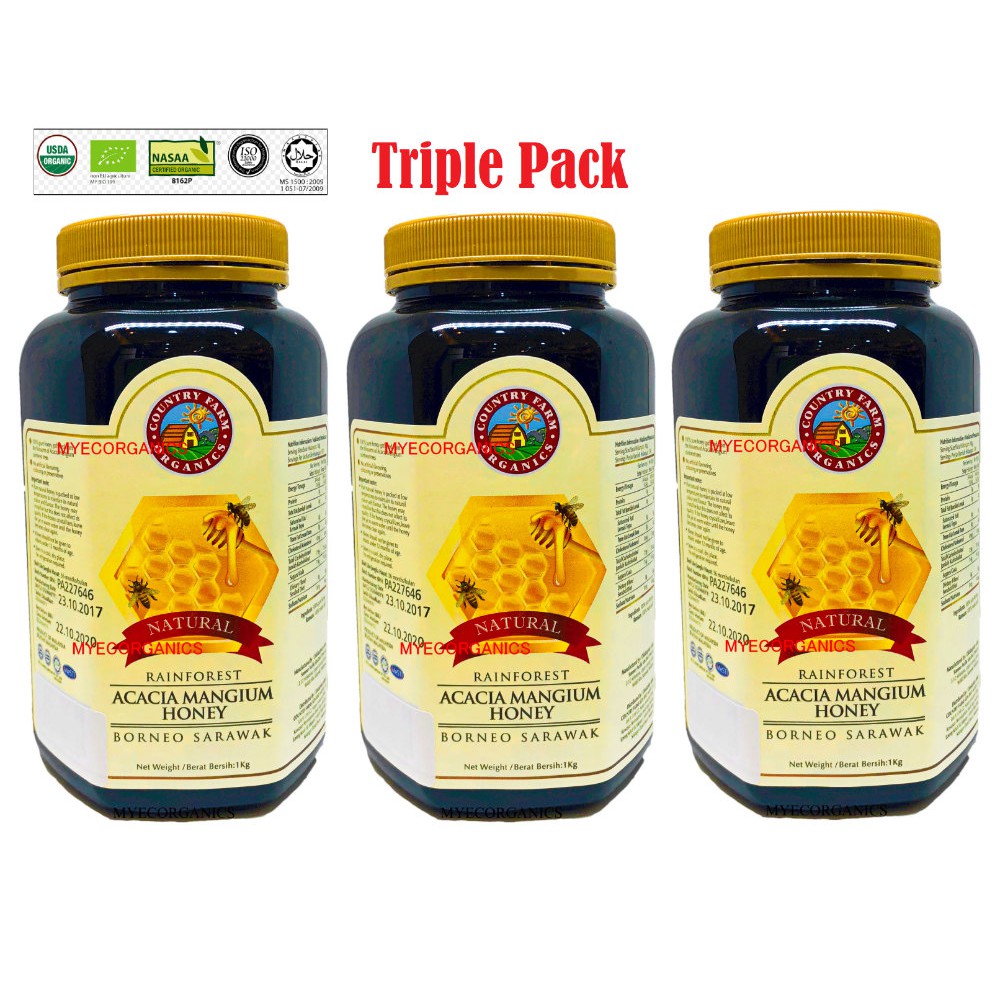 Country Farm Natural Rainforest Acacia Honey 3 x1KG | Shopee Malaysia