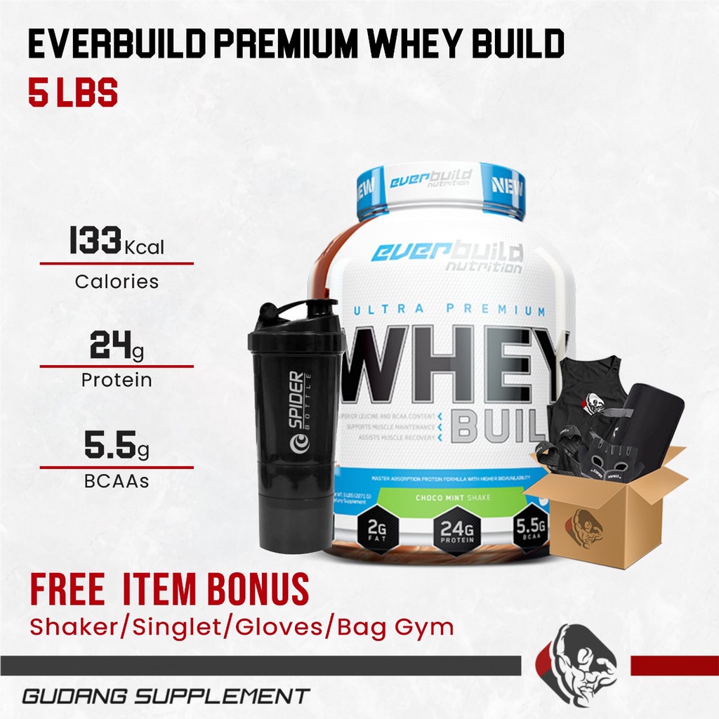Everbuild Premium Whey Build 5 Lbs Whey Ultra Premium Protein | Shopee ...