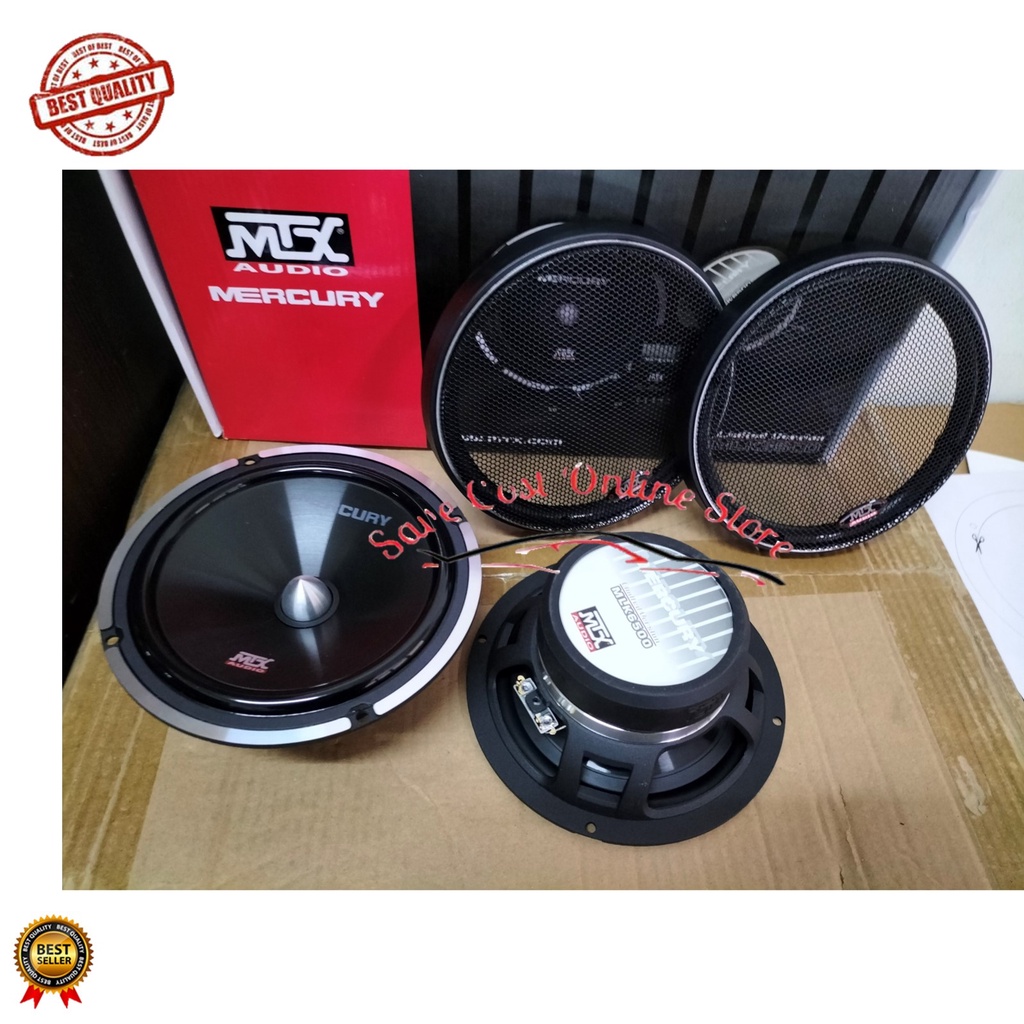 CAR AUDIO COMPONENT SPEAKER SET 6.5” MTX MERCURY MLK6500 Speaker Audio ...