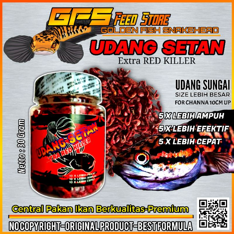 Red Devil Shrimp 30 Grams Channa Contest Feed | Shopee Malaysia