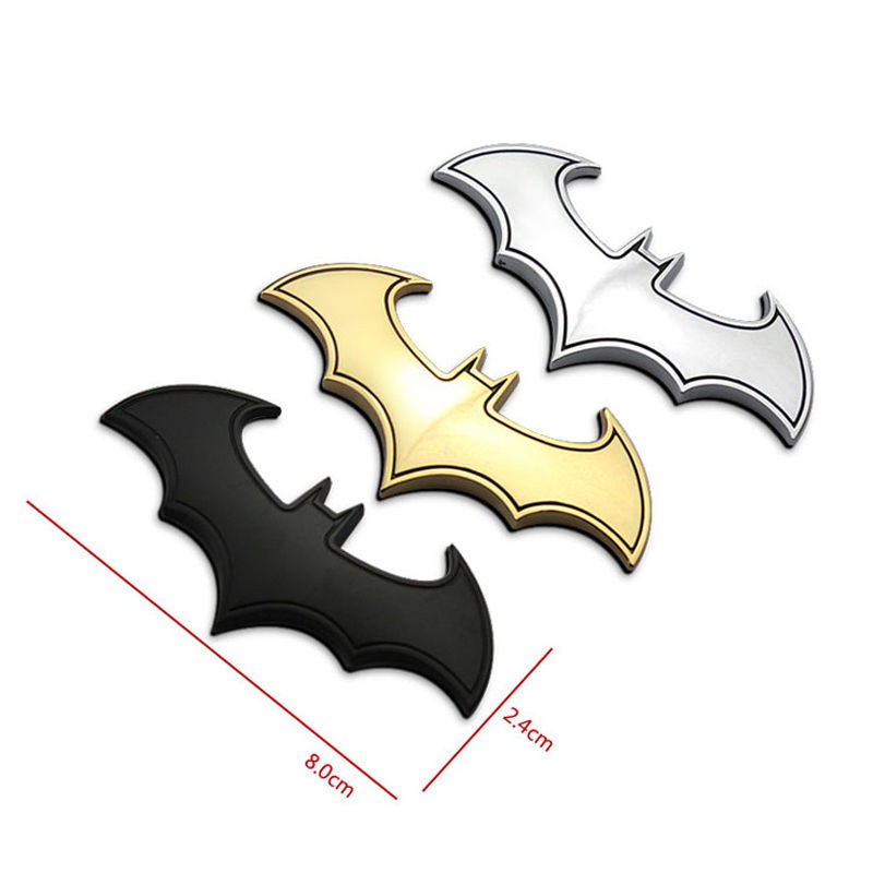 1Pc Cool 3D Metal Bat Logo Car Sticker Alloy Metal Batman Badge Emblem ...