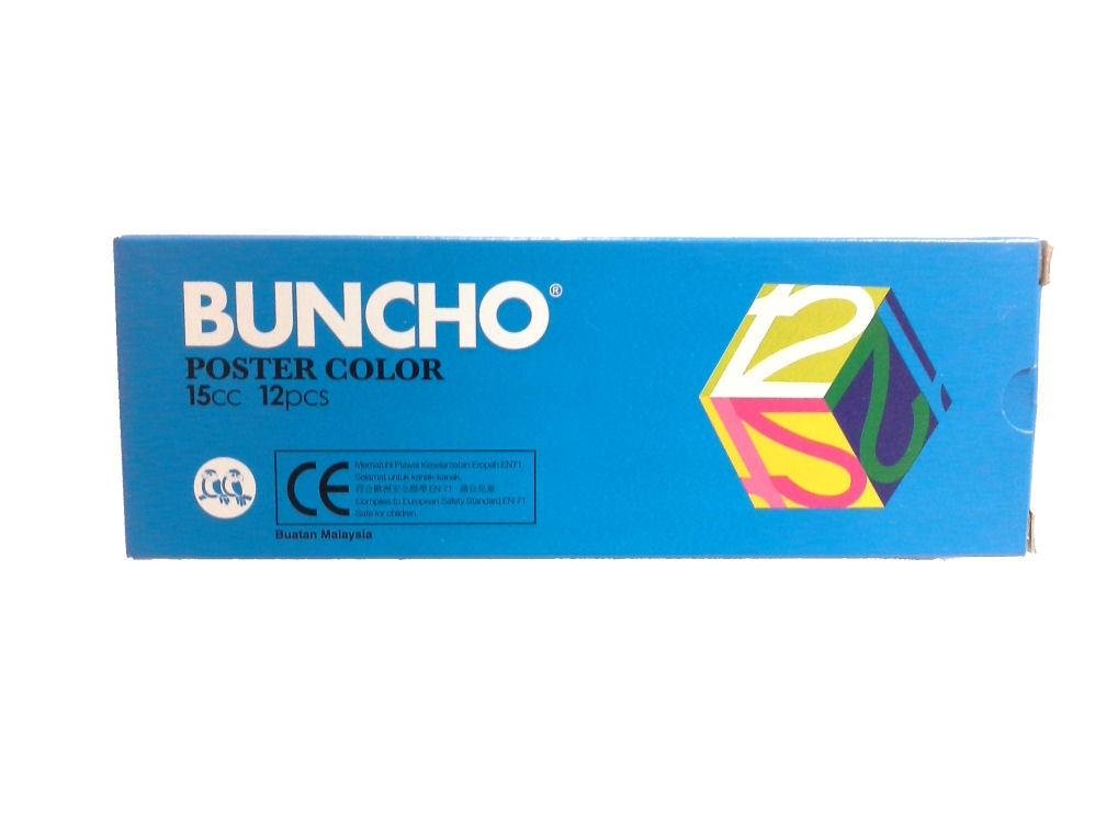 [1 BOX] BUNCHO POSTER COLOR (12 COLORSx15CC) | Shopee Malaysia