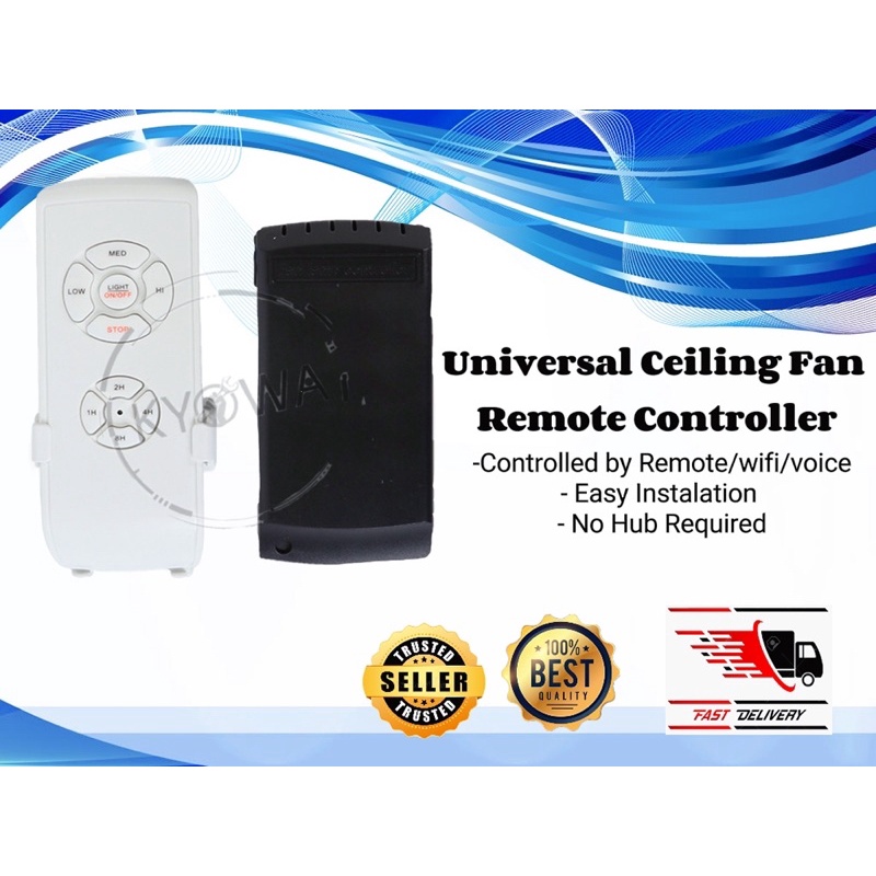 Smart Universal Ceiling Fan Lamp Remote Controller Kit Remote Adjust ...