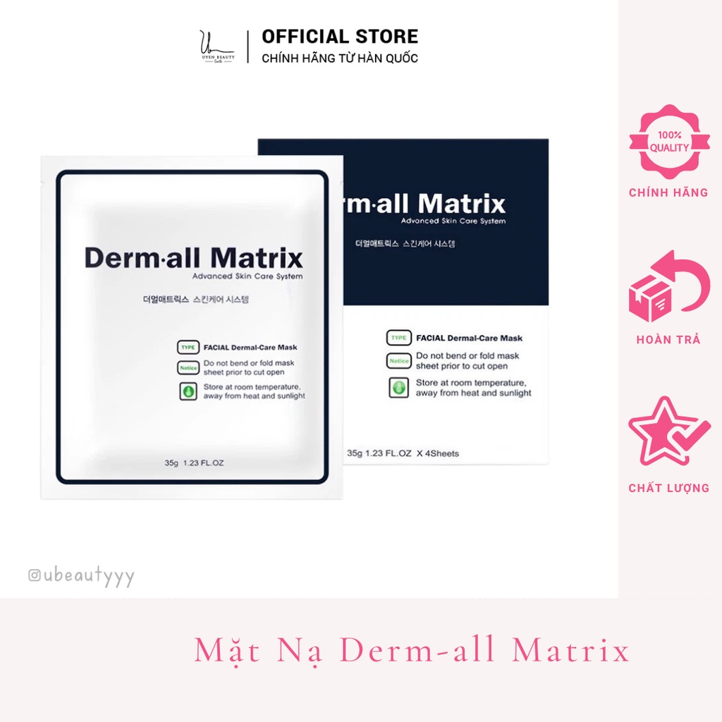 [Genuine] Derm-all Matrix Facial Dermal-care Mask - Box 4 Pieces ...