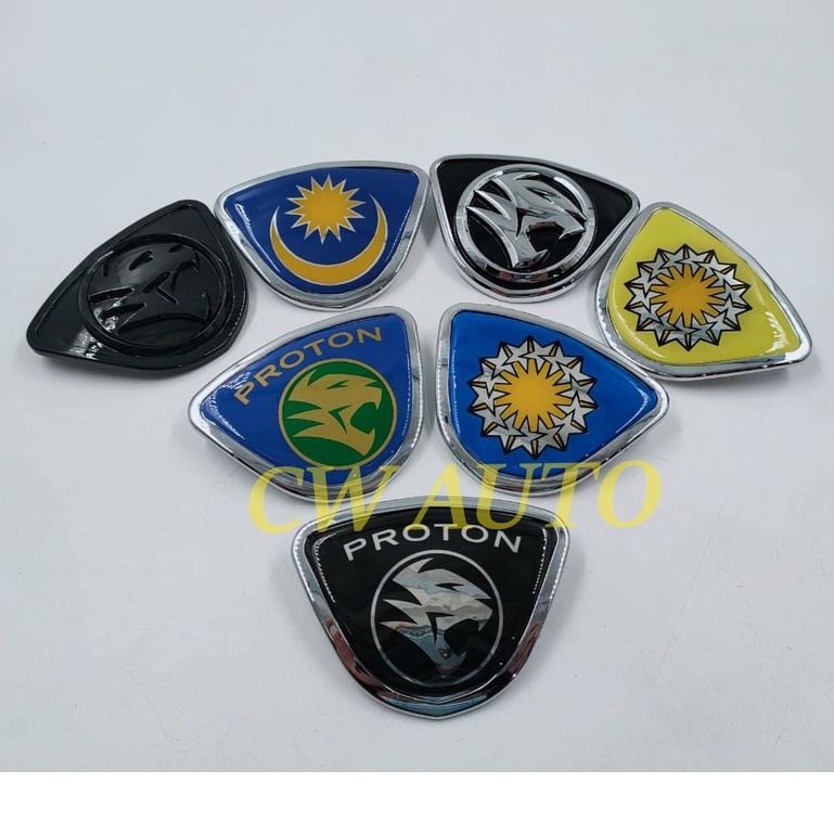 Proton Logo Emblem Wira Satria Putra Old UK Yellow / Blue Wira Diamond ...