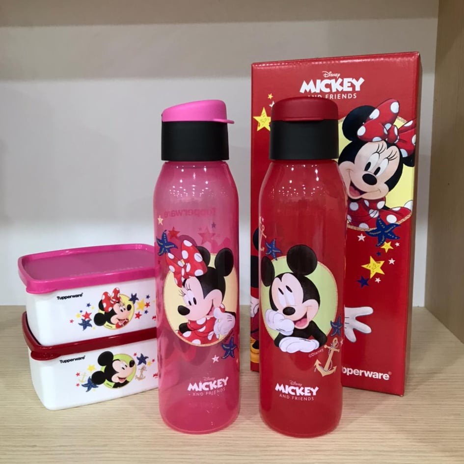 [Limited Edition Stock] Tupperware Mickey & Minnie Mouse Eco Bottle ...