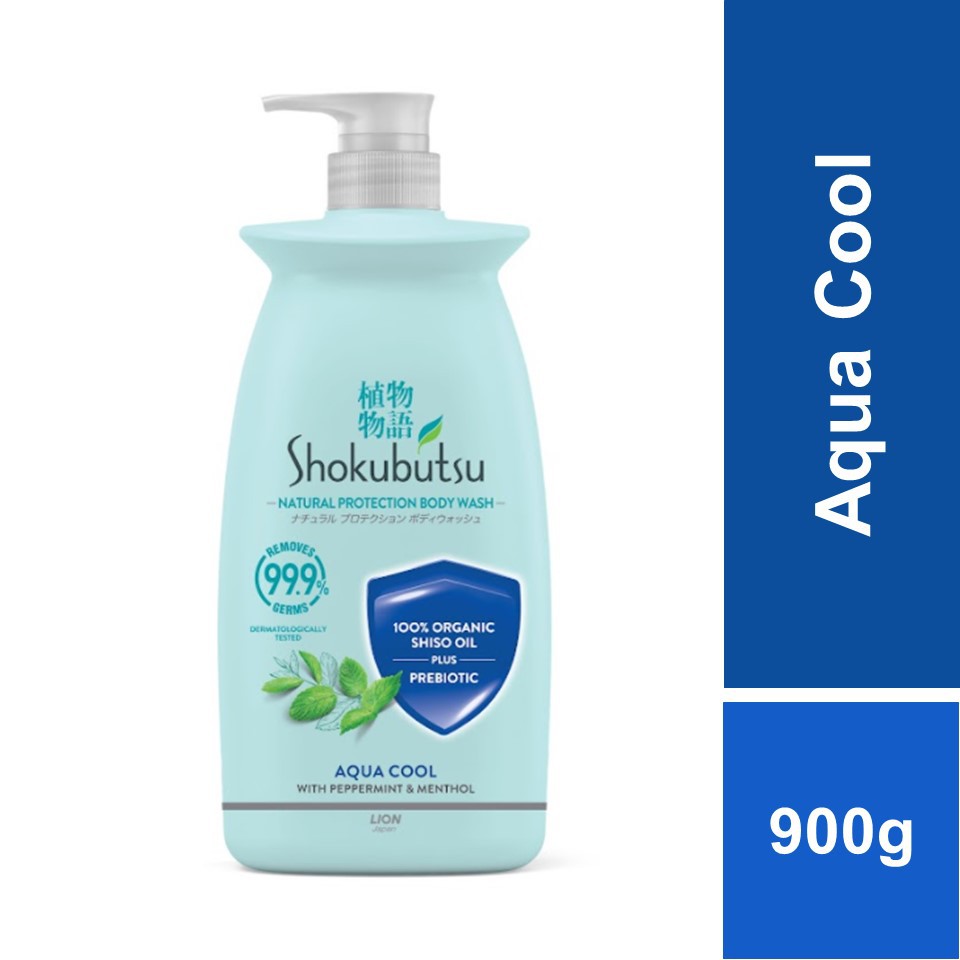 Shokubutsu Naturel Protection Body Wash Aqua Cool With Peppermint ...