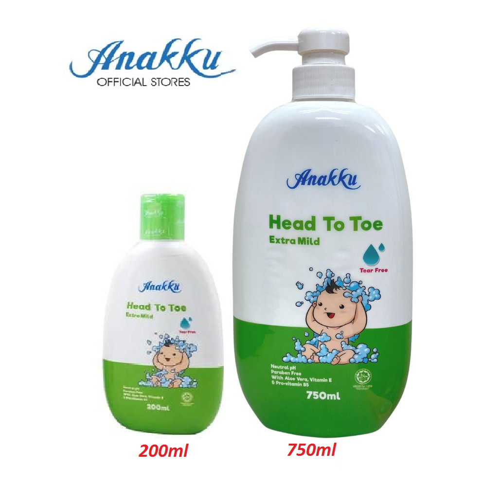 Anakku Baby Extra Mild Head To Toe 200ml / 750ml | Shopee Malaysia