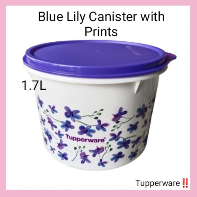 🔥🔥 Blue Lily Canister with Prints | Spring Garden Canister set |1.7L ...