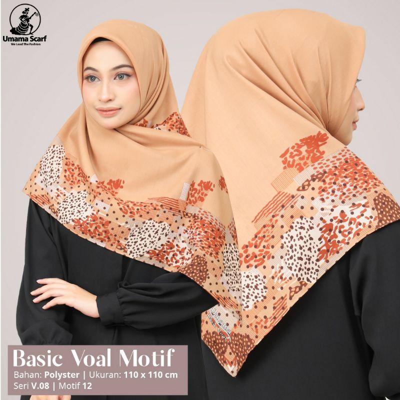 Hijab Voal Motif Sewing Quadrilateral Hijab Edge | Hijab Basic Voal ...