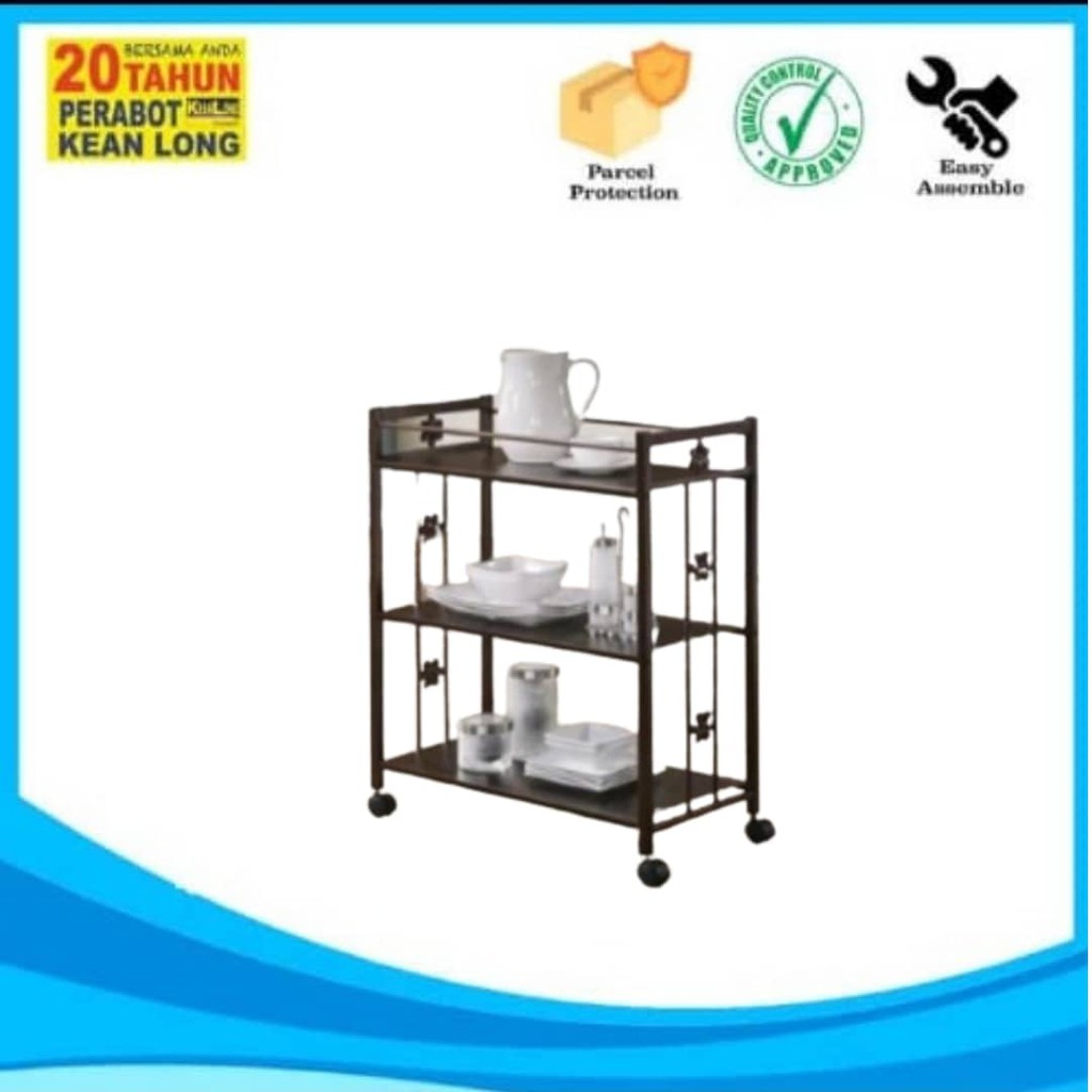 KLSB Troli Besi / Metal Trolley / Rak Besi Troli Beroda / 3 Tier ...