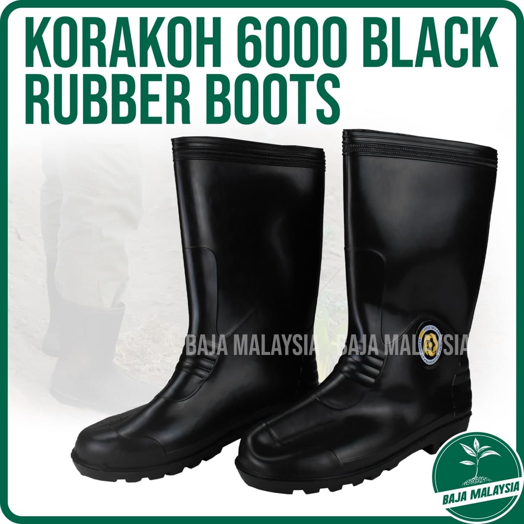 KORAKOH Rubber Boot #6000 Safety Anti Slip Rain Boot Rubber Shoe Kasut Kebun Kasut Hujan Sawah ...