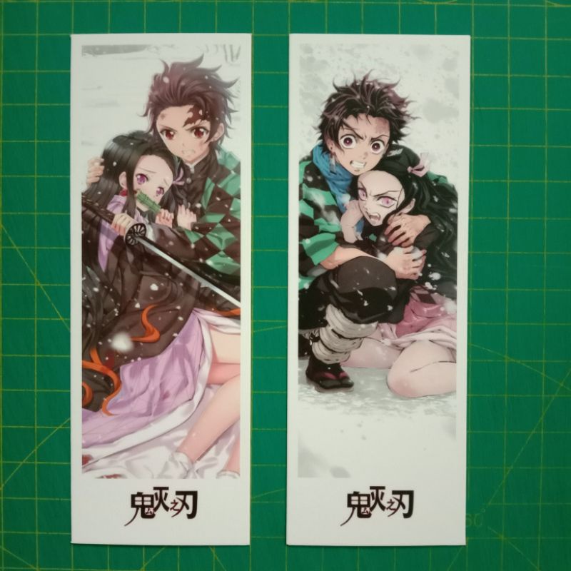 ANIME 2pcs/set Bookmark Kimetsu no Yaiba Demon Slayer Nezuko zenitsu ...