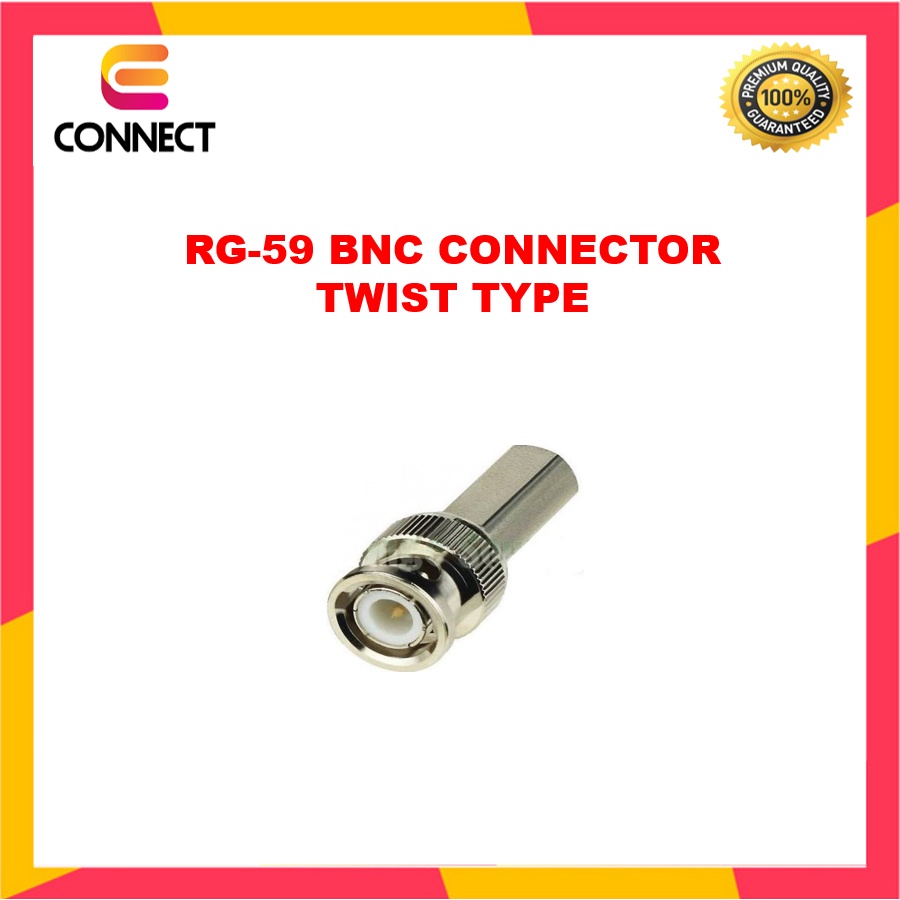 【Ready Stock】BNC RG59 Twist Type CCTV Camera Coaxial Male Connector ...