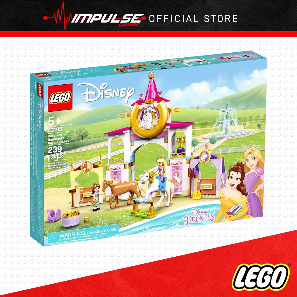 LEGO 43195 Disney - Belle & Rapunzel's Royal Stables Horse Toy | Shopee ...