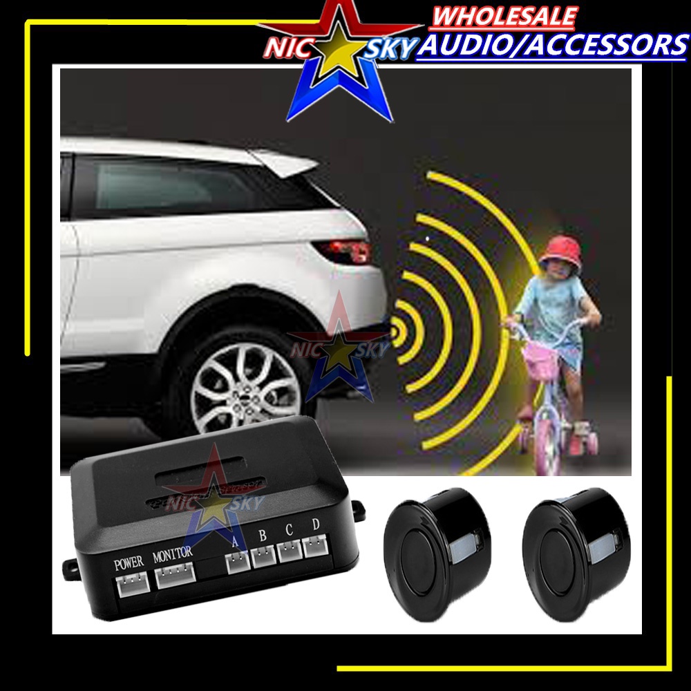 2-eye car buzzer reversing radar LED crescent buzzer 2 detection radar ...