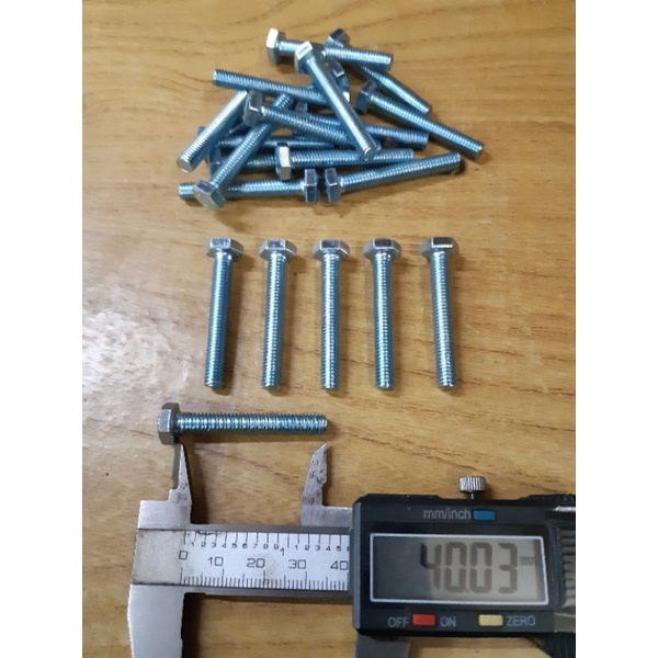 M6 HEX HEAD SCREW SKRU SAIZ 10 COMMON PETAK PANJANG 10mm, 15mm, 20mm ...