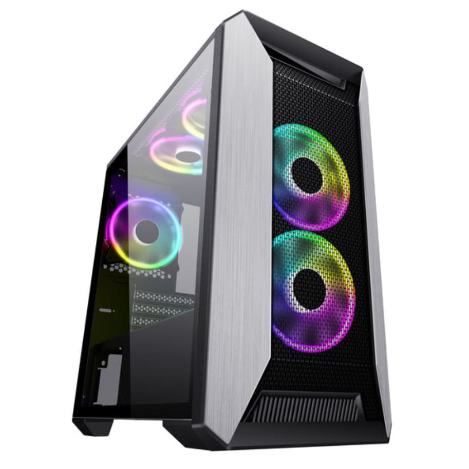 Invasion Edge-M MATX Tempered Glass (3x RGB fans included) Desktop Case ...