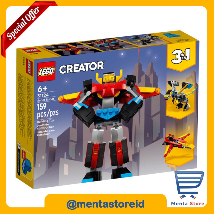 LEGO Creator 31124 Super Robot Jet Airplane 3in1 Model Kids Passion ...