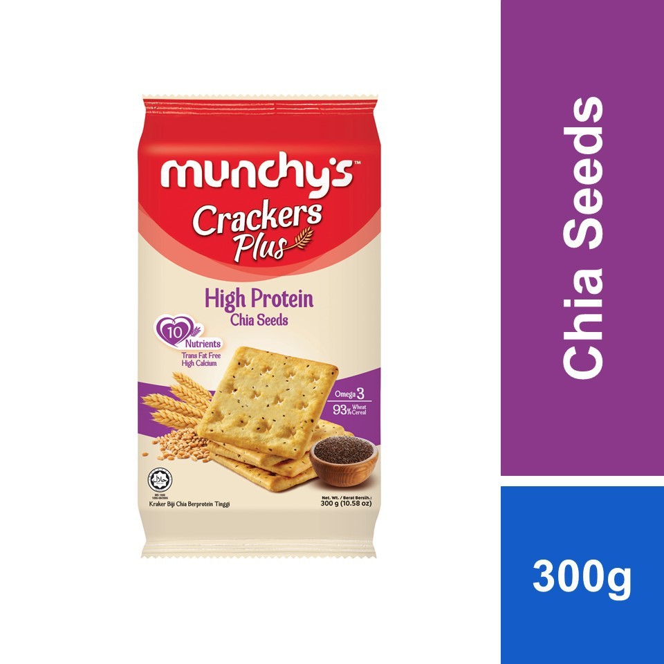 Munchy’s Crackers Plus High Protein Chia Seeds 300g | Shopee Malaysia