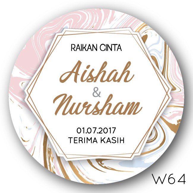 Custom Goodies Wedding Birthday Packaging Party Sticker #W64 55pcs ...