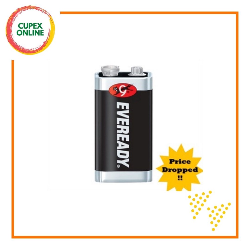 [1 PCS] EVEREADY 1222BP SUPER HEAVY DUTY BATTERY SIZE PP3 9V (cupex ...