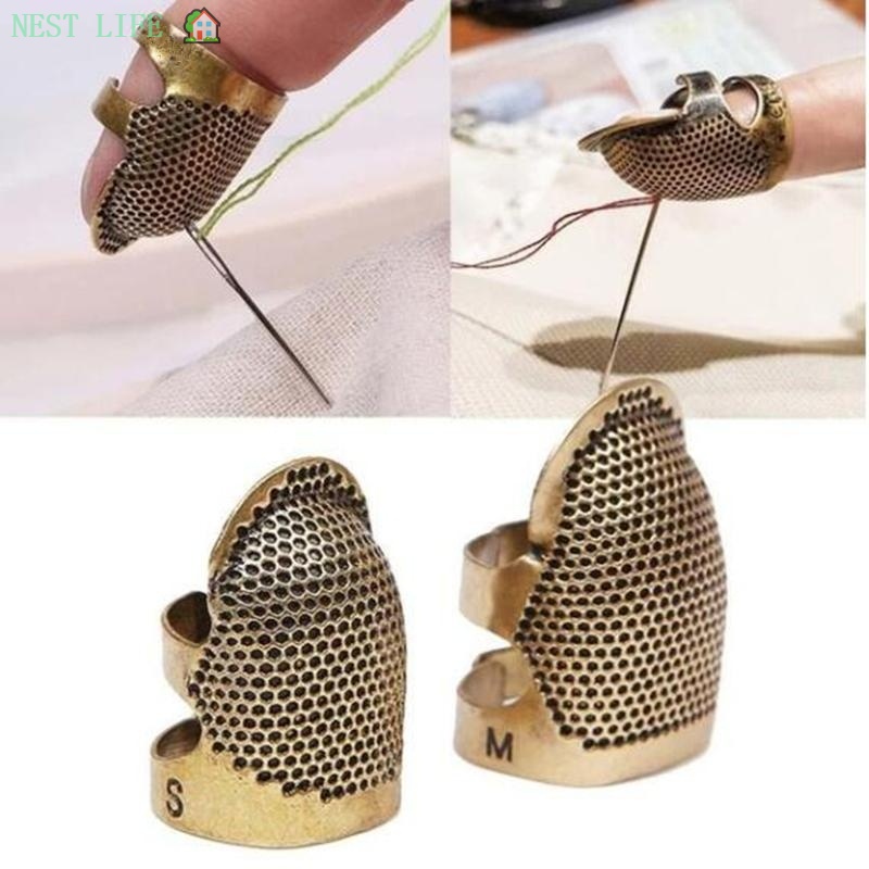 Antique Metal Brass Sewing Finger Protector DIY Useful Sewing Tools ...