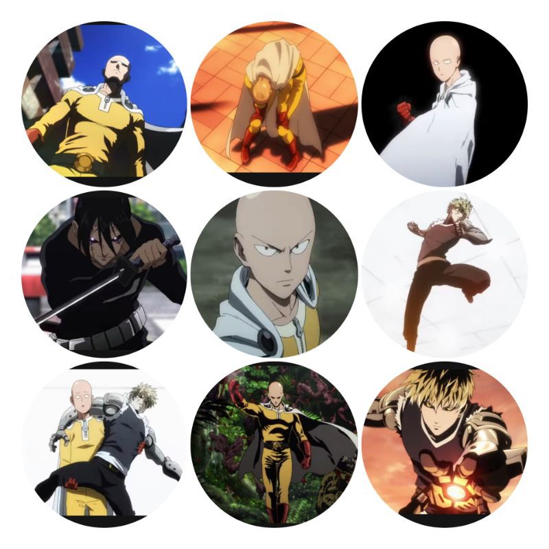 keychain/pin badge one punch man 58MM v.1 | Shopee Malaysia