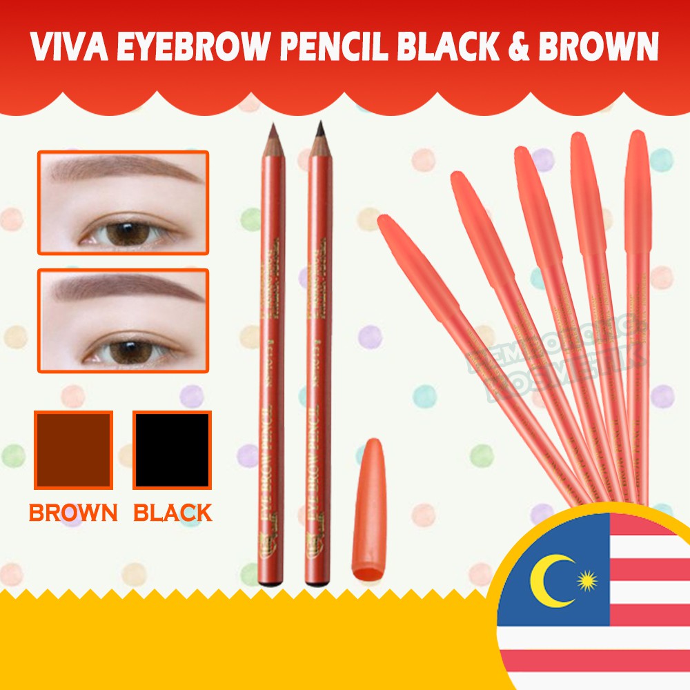 Viva Alis Eyebrow Pencil Brown木杆眉笔 雾感防水防晕染化妆笔 (EXP:07/2025) | Shopee ...