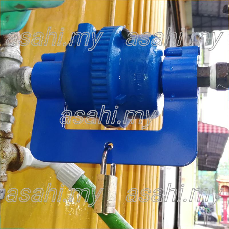 Water Meter Lock With Padlock 水表锁带挂锁 / water meter clamp /Yellow color ...