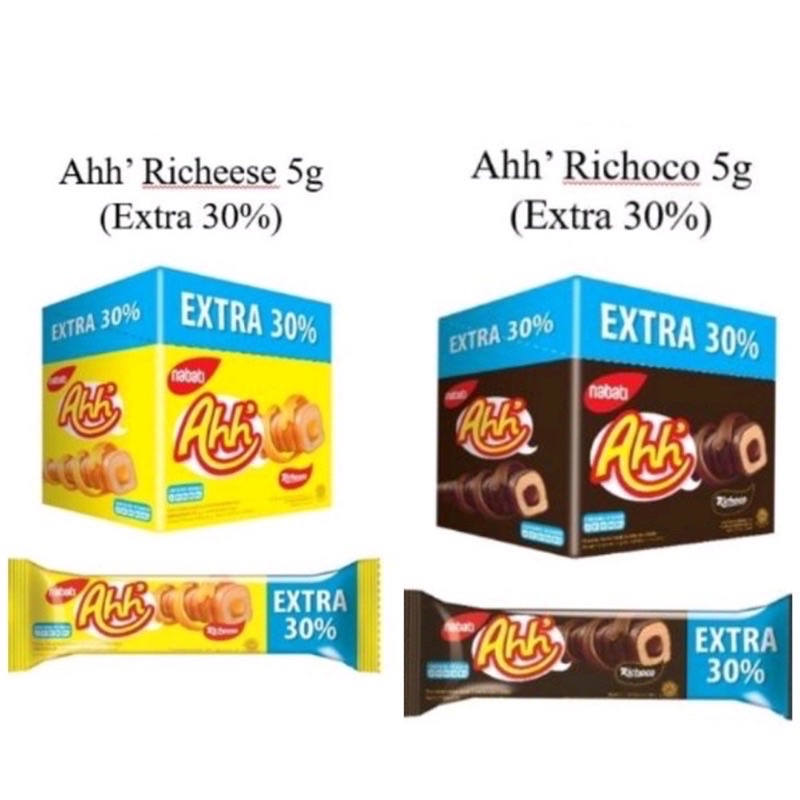 Nabati Richeese Richoco Wafer Ahh Triple Cheese Chocolate 5g x 20pcs ...