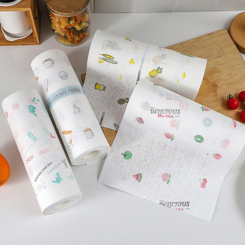 60 pcs Multipurpose Reusable Washable Disposable Kitchen Tissue Roll ...